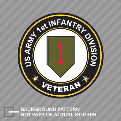 1st Infantry Division Veteran Sticker Decal Vinyl big red one the ...