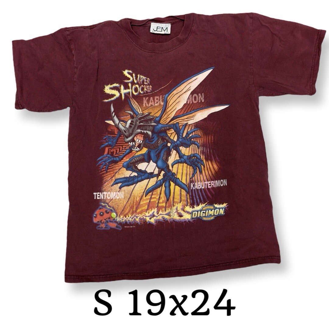 Rare Vintage 1999 Digimon Super Shocker Tshirt Size … - Gem