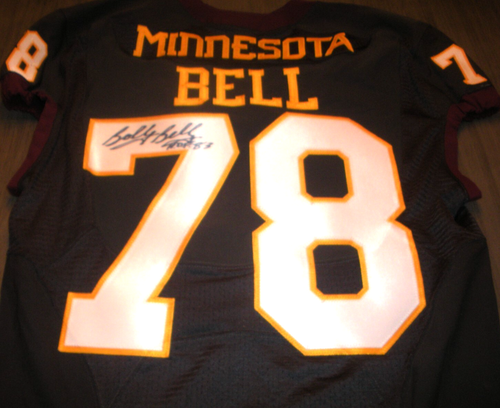 BOBBY BELL MINNESOTA GOPHERS LAST1 W/COA SIGNED OFFICIAL LICENSED NIKE ...