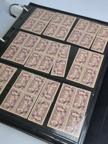 RARE LIFETIME Collection U.S Mint Stamps Stock Album 500+ U.S Stamps ...