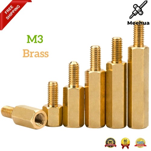 M3 Brass Male-Female Hex Column Standoff Support Spacer Pillar Nut for ...