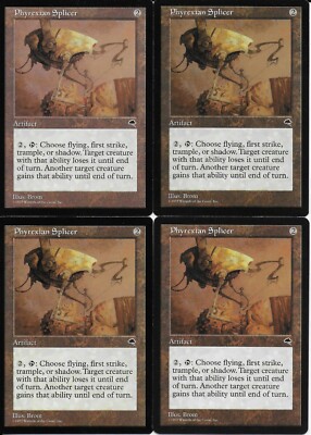 MTG: PHYREXIAN SPLICER Tempest UNCOMMON; played, Excellent condition x4 ...