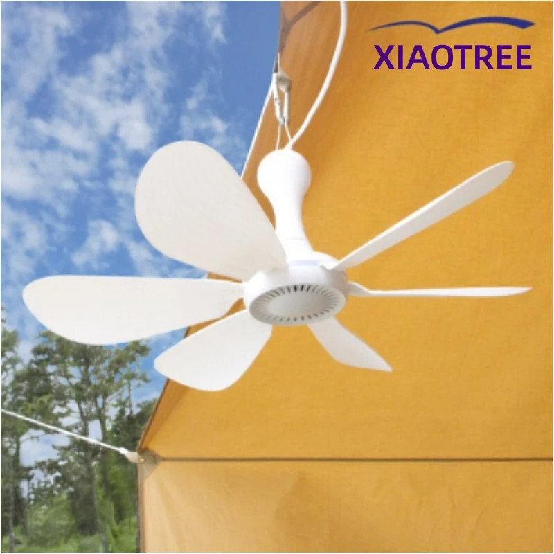 Silent 6 Blade USB Powered Ceiling Canopy Fan Remote Control Timing ...