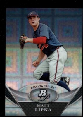 MATT LIPKA MINT BRAVES ROOKIE CHROME XFRACTOR 2011 BOWMAN PLATINUM ...