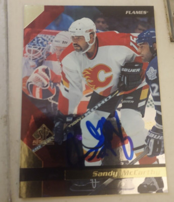 Sandy McCarthy Calgary Flames Upper Deck 97-98 card Autographed #21 | eBay