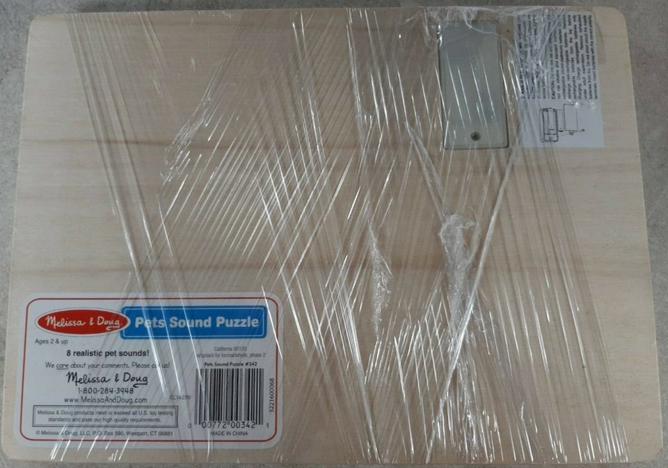 Pet Sounds Wooden Puzzle 8 Pieces Original Packaging Melissa and Doug ...