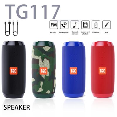 Wireless Portable Bluetooth Speaker Ear Boom Sound Speaker TG117 USB/TF ...