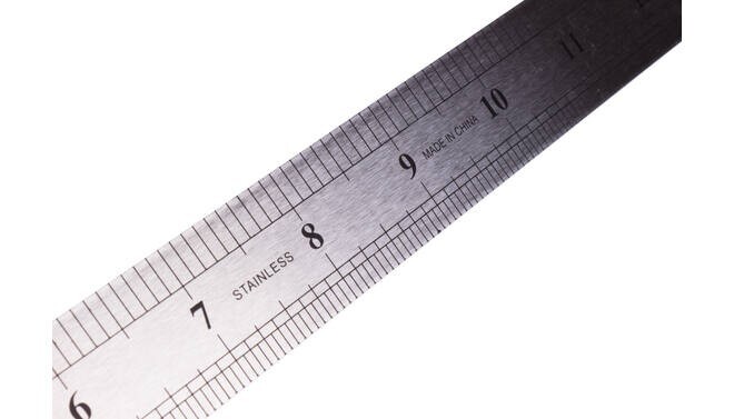 Stahllineal Stahlmaßstab Metalllineal Lineal 300mm Werkstattlineal 30 ...