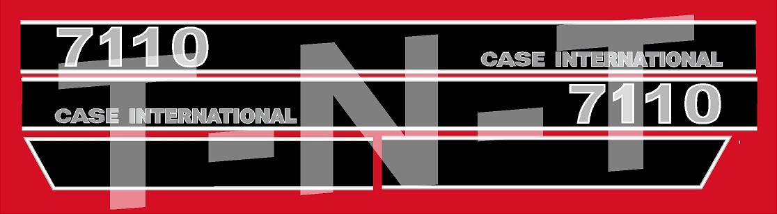 CASE IH Tractor 7110 7120 7130 7140 or 7150 Hood & Cab Decal stripe Set ...