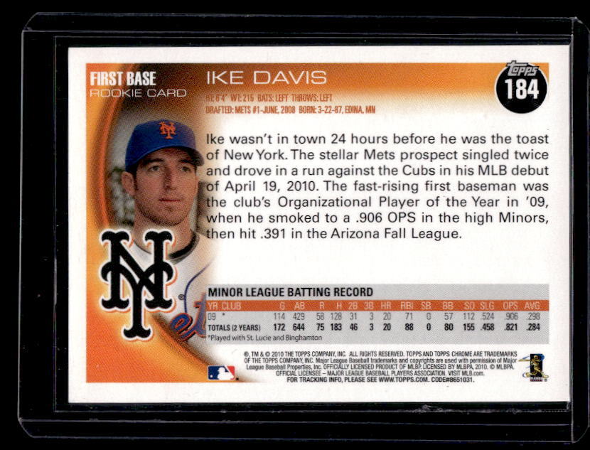 2010 Topps Chrome #184 Ike Davis Rookie Autograph | eBay