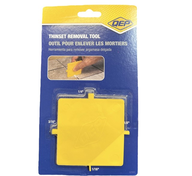 QEP 62963 4 in 1 Thinset Removal Tool For Tile Installation 1/16" 1/8 ...
