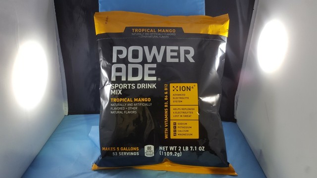 Powerade Powder Drink Mix, 5 gallon pouch bag Tropical Mango Best BUY ...