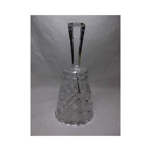 Vintage 6" CRYSTAL BELL Cut Glass prismatic handle leaded lead | eBay