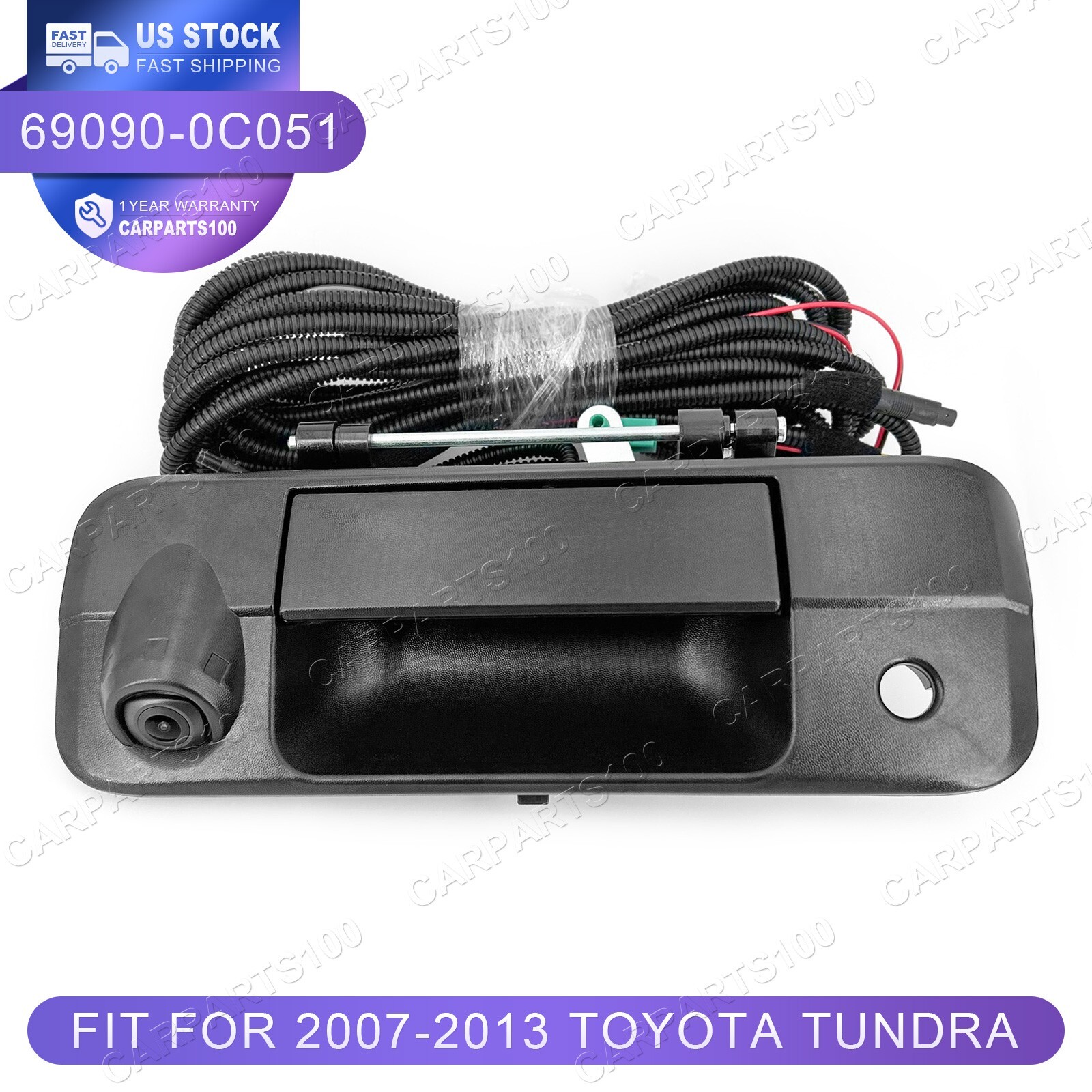 69090-0C051 Tailgate Handle Rear Backup Camera Fit For 2007-2013 Toyota ...