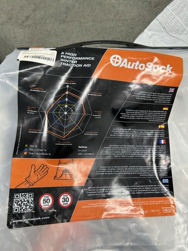 AutoSock 695 Winter Tire Traction Aid Snow Sock Pair Unused - Chain ...