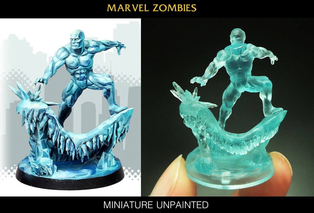 MARVEL ZOMBIES BOARD GAME AUTHENTIC Model Miniature ICEMAN Unpainted | eBay