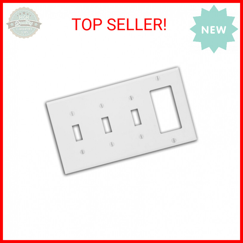 Leviton P326-W 4-Gang 3-Toggle 1-Decora/GFCI Device Combination ...