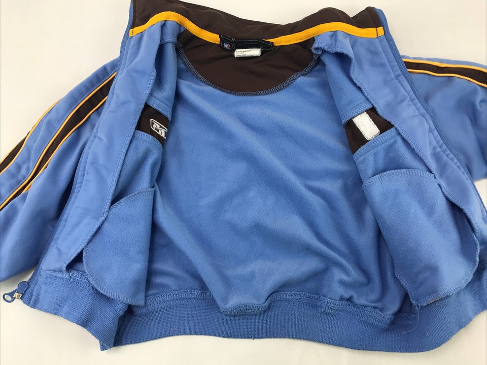 Reebok Child Kids 3 3T Blue Brown Yellow NBA Zip Up Retro Track Jacket ...