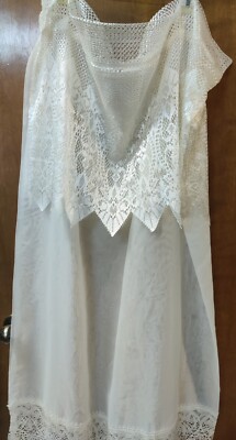 Interiors Design Curtain Panel 57"x85" Sheer Lace Valance Attached Off ...