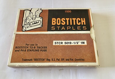 New Bostitch Staples STCR 5019 - 1/2" 1M Fits T5-8 Tacker and P4-8 ...