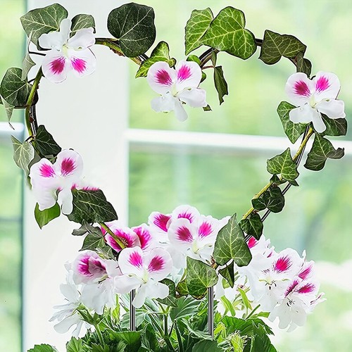 1pcs Iron Garden Plant Support Stake Stand Heart-shaped Vine Climbing ...