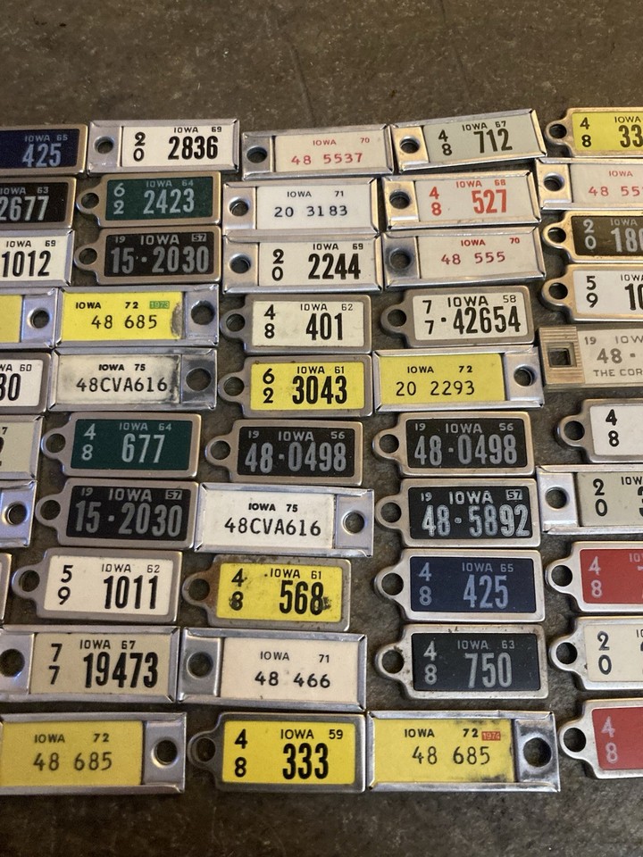 1950s-1970s Disabled American Veterans DAV License Plate Key Chain Tag ...