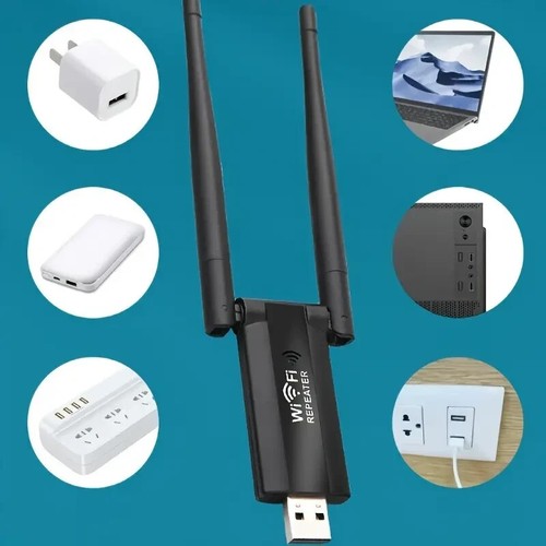 USB WiFi Repeater 300Mbps, Wireless Internet Signal Booster, 2.4G WIFI ...