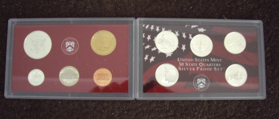 2000 SILVER Proof Set US Mint & US MINT 50 STATE QUARTERS SILVER PROOF ...