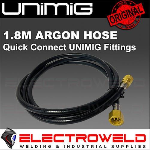 UNIMIG 1.8m Argon Hose Quick Connect Fittings Gas Welding Regulator ...