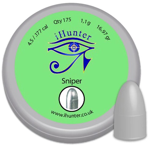 iHunter SNIPER SLUG .177 / 4.50mm airgun pellets Qty 175 Free P&P L278 ...