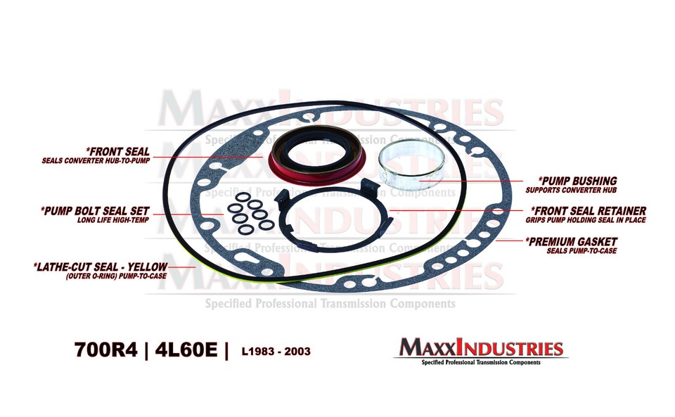 700R4 4L60E 4L65E Front Pump Complete Sealup Kit Gasket Seal Bushing ...