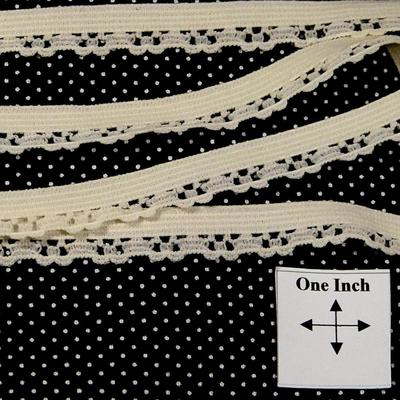 1/2" Wide, Decorative Elastic Fabric Trim, Ivory Per 5 Yards | eBay