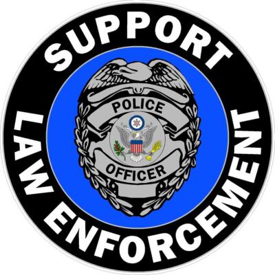 Support Law Enforcement Reflective Decal Sticker Police Sheriff LEO ...