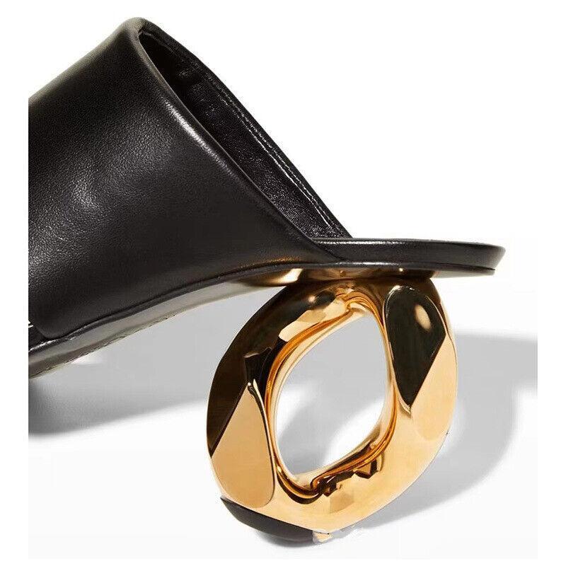 Womens PU Leather High Heelssquare Toe Special-shaped Heels Pull on ...