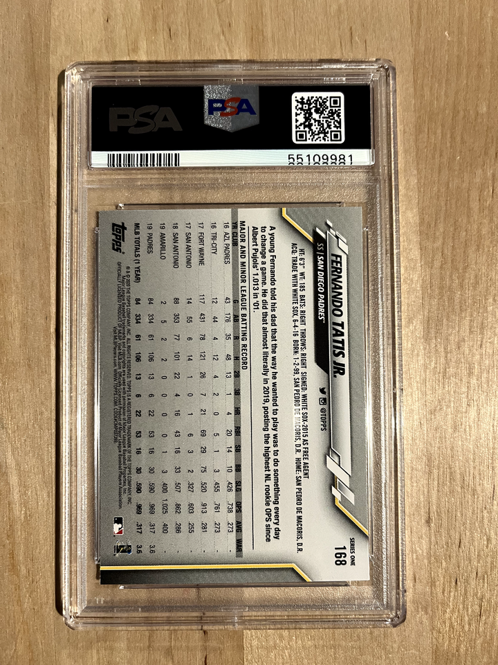 2020 TOPPS #168 FERNANDO TATIS JR PADRES ROOKIE CUP PSA 9 Mint | eBay