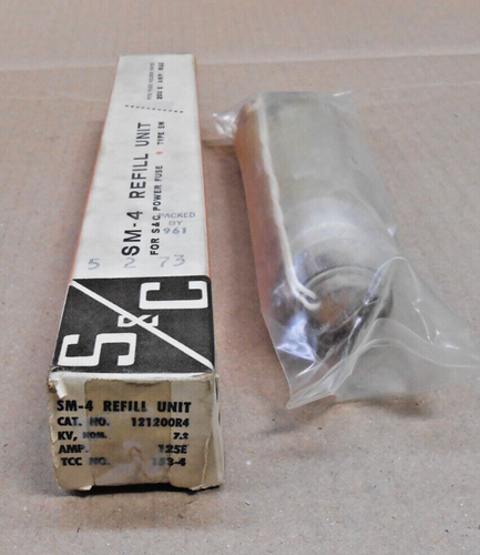 NIB S & C ELECTRIC 121200R4 121200-R4 SM-4 POWER FUSE REFILL UNIT 7.2KV ...