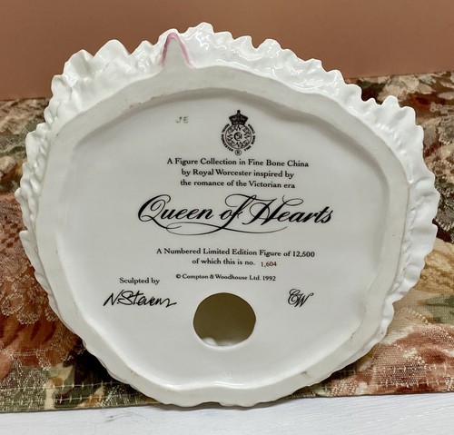 COMPTON ROYAL WORCESTER QUEEN OF HEARTS PINK ROSES PRETTY LADIES LADY ...