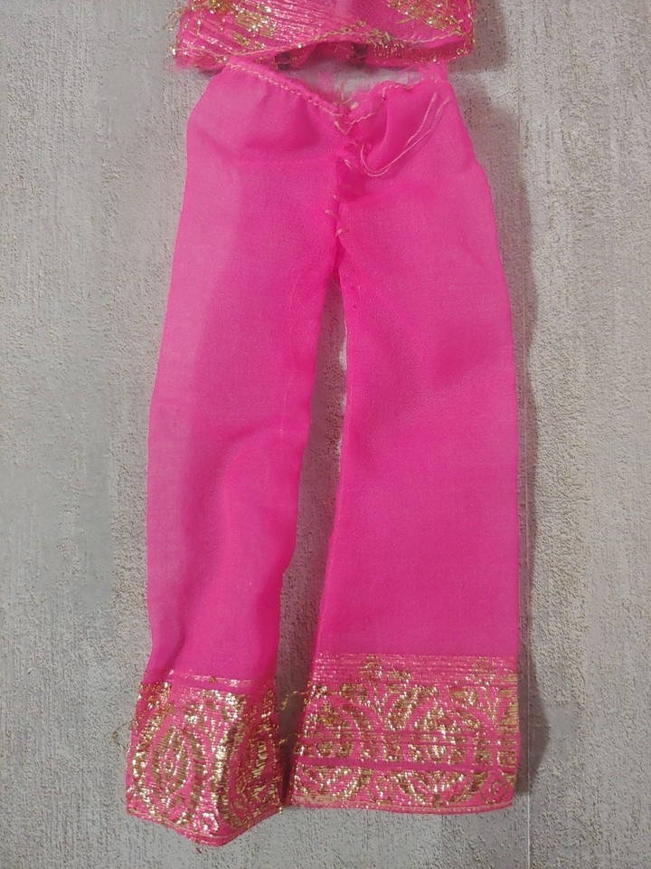 Barbie Doll Outfit Bright N Brocade #1786 Pink & Gold Metallic Outfit ...