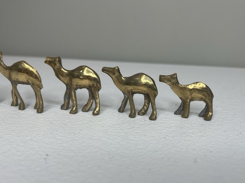 Vtg Small Brass Camel Figurines Graduated Sizes, Set Of 7 | eBay