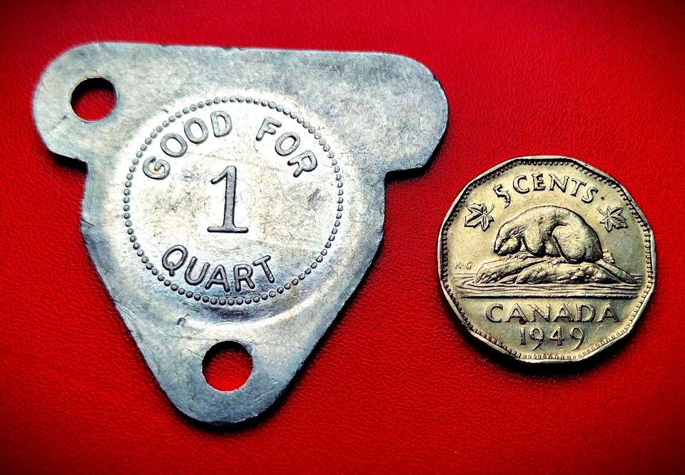 **TWO** 1940's MacNicolls "Cow Head" Dairy tokens - Brantford, Ontario ...