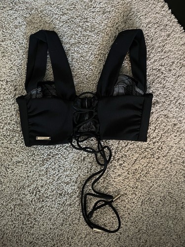 Popflex swim womens boardwalk bombshell bikini top in Black SIZE S cup ...