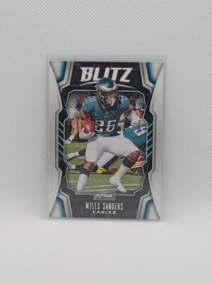 2020 PANINI PLAYBOOK MILES SANDERS BLITZ #BLITZ-14 EAGLES WITH ...
