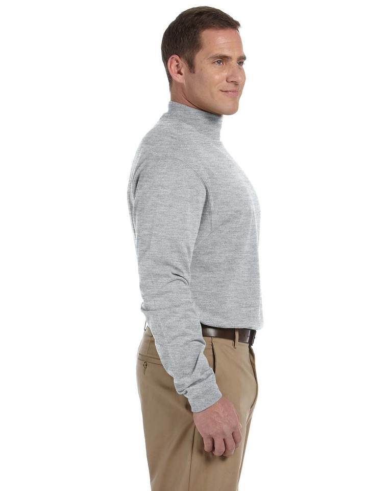 D420 Devon & Jones Sueded Cotton Jersey Mock Turtleneck Long Sleeve ...