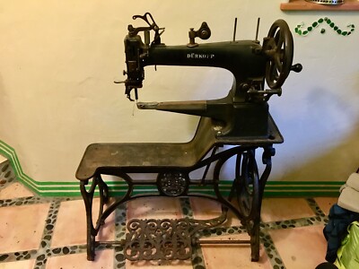 Antique DURKOPP Leather Cobbler Treadle Sewing Machine non-elec. | eBay