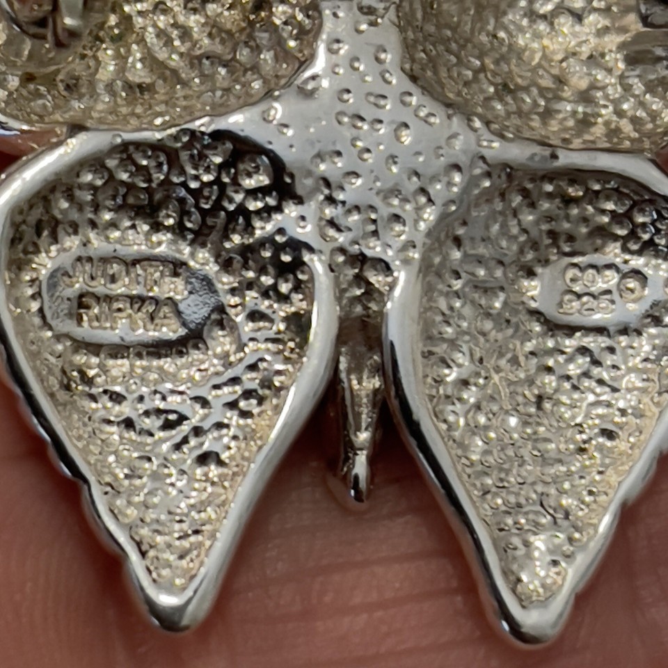 Judith Ripka 925 Sterling Silver Brooch Pin Amethyst Gemstone | eBay