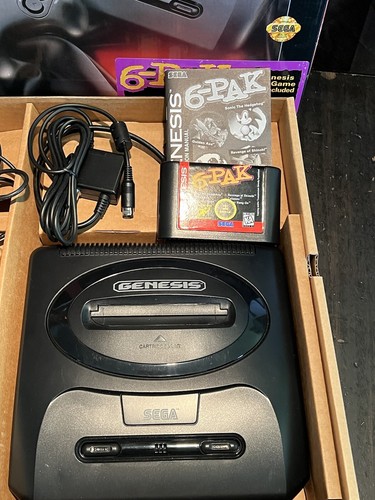 VTG 90's Sega Genesis System Bundle 6 Pak 32x Console 18 Games Video ...