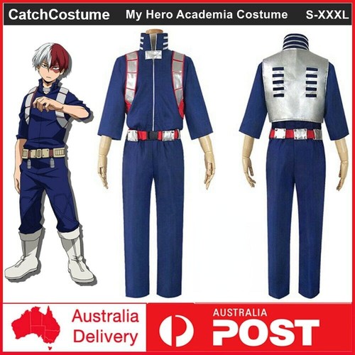 Anime My Hero Academia Shoto Todoroki Cosplay Costume Battle Suit Full ...