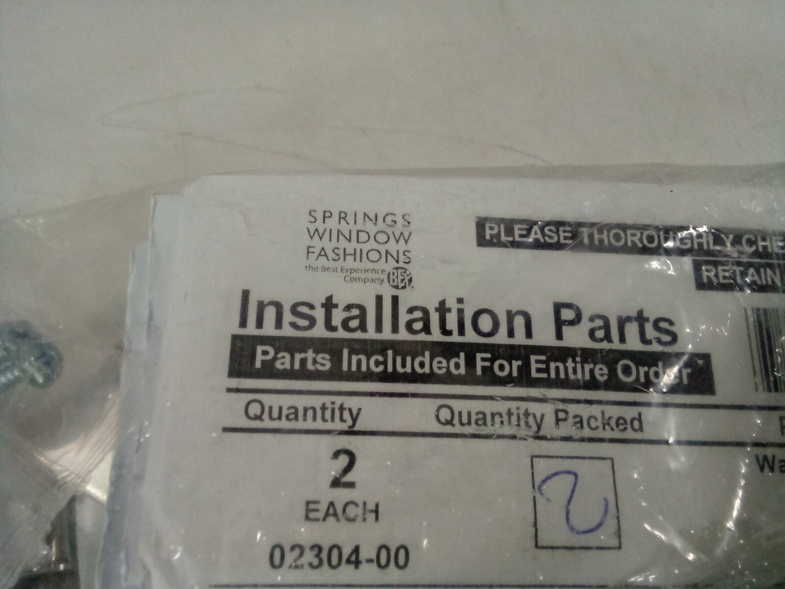 Spring Window Fashions Installation Parts, Mounting Hardware Kit | eBay