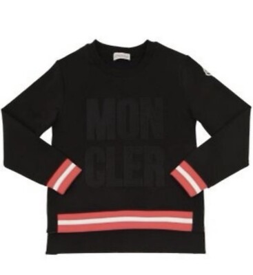 Moncler big logo sweatshirt black 10 anni 140 cm XXS | eBay