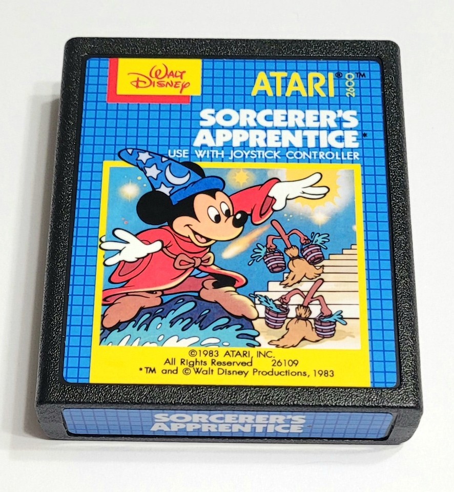 SORCERER'S APPRENTICE Atari 2600 Game With Nice Custom Label Disney ...